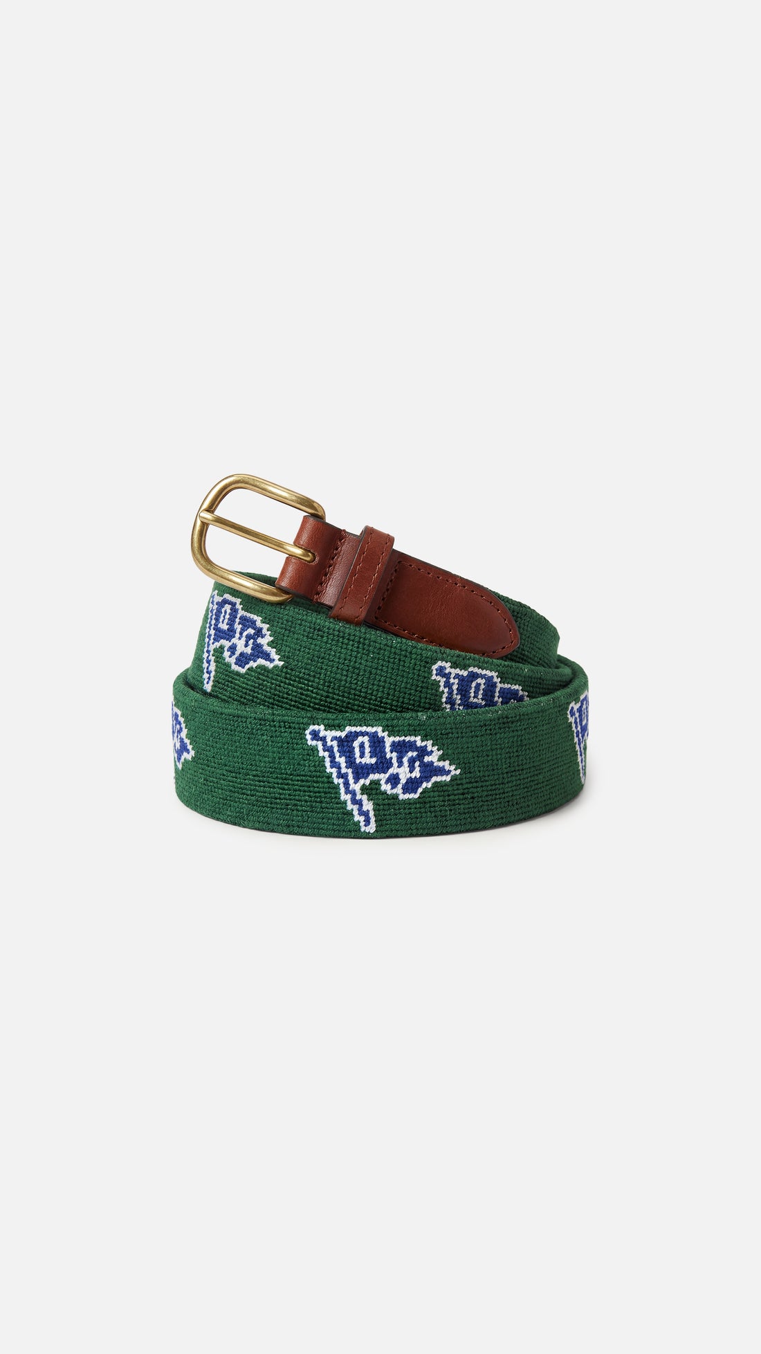Smathers & Branson Flag Needlepoint Belt – Quiet Golf